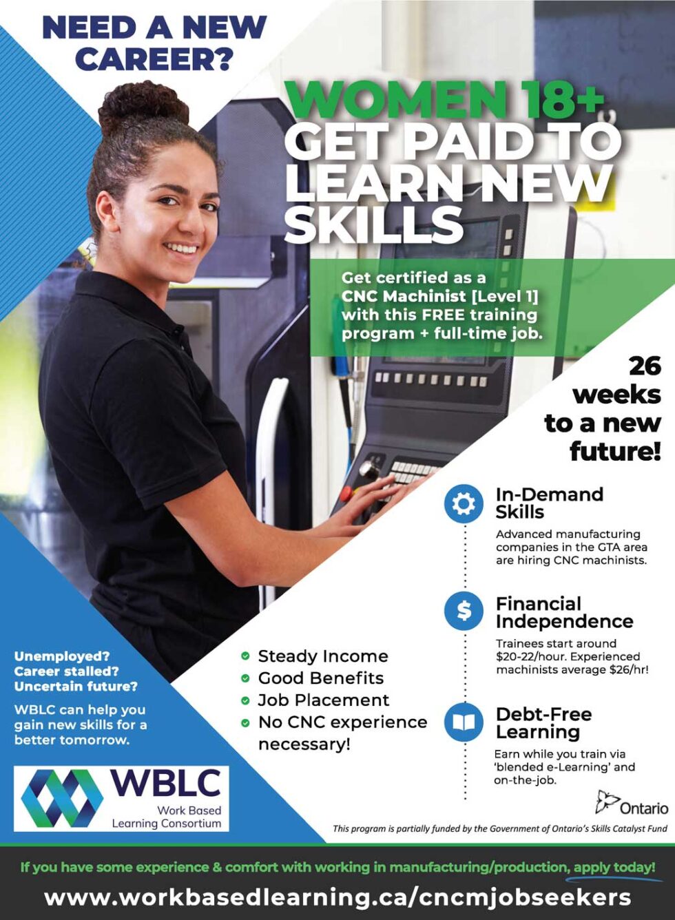 CNC Machinist Level 1 Program - Hiring For Fall 2020 In The GTA! - Work Based Learning Consortium